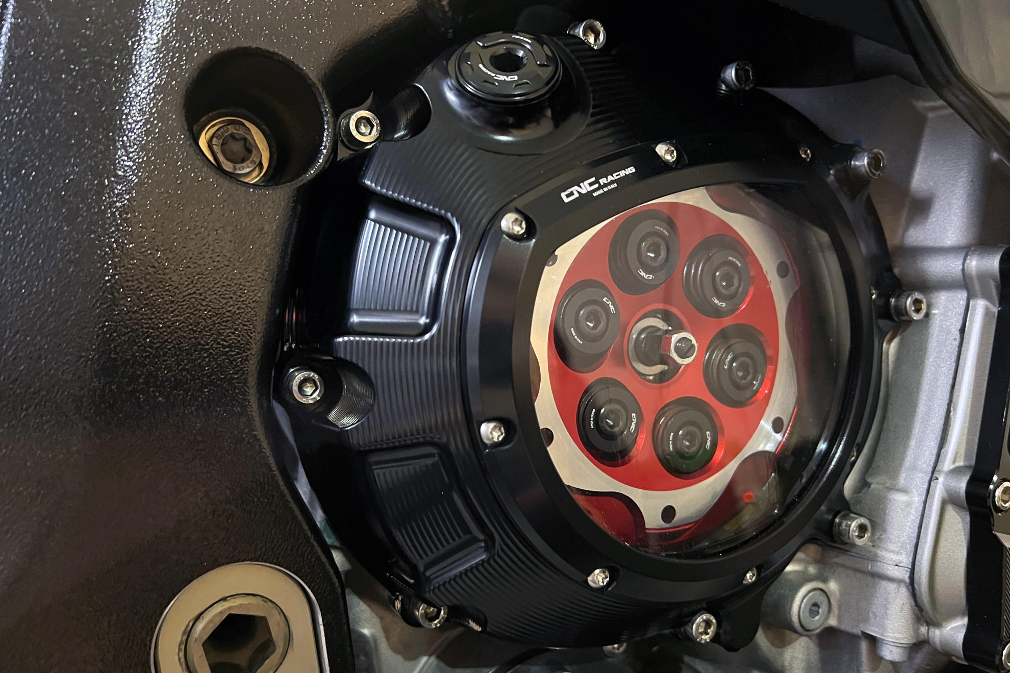 Clear clutch cover for BMW | Cnc Racing