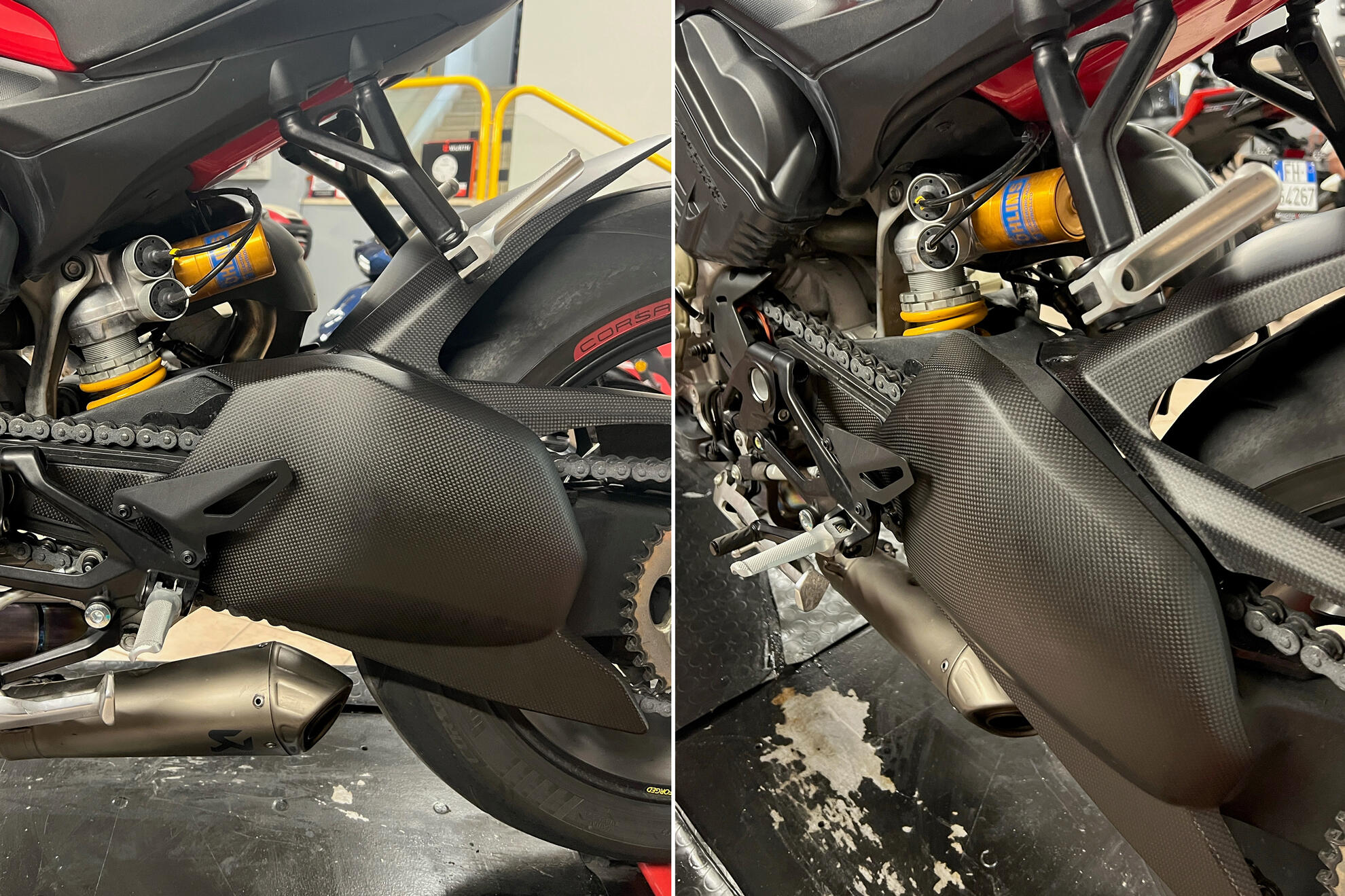 Swingarm cover Ducati Streetfighter V4 - Carbon | Cnc Racing